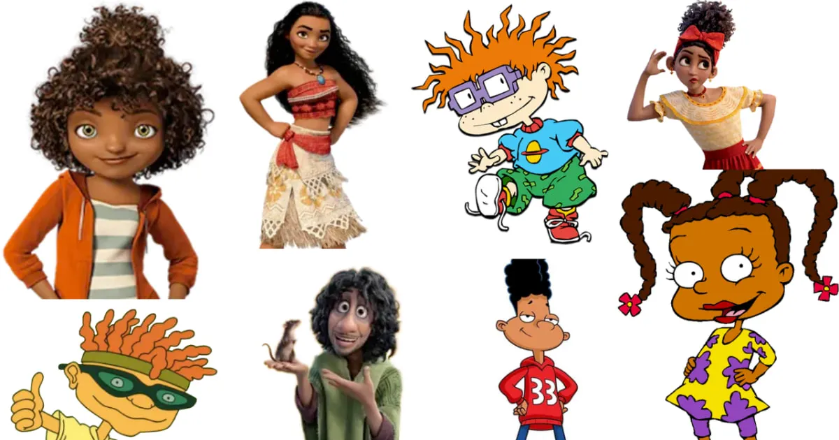 100 Cartoon and Anime Characters with Curly Hair by @animationnation