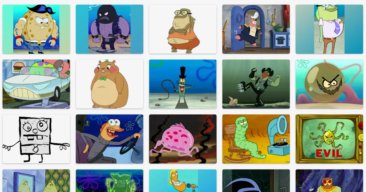 All Spongebob Cartoon Villains by @entertainment720