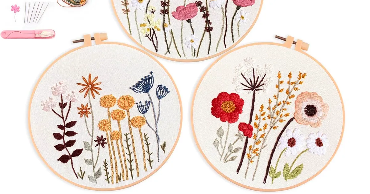 Floral | Best Embroidery Kits for Beginners